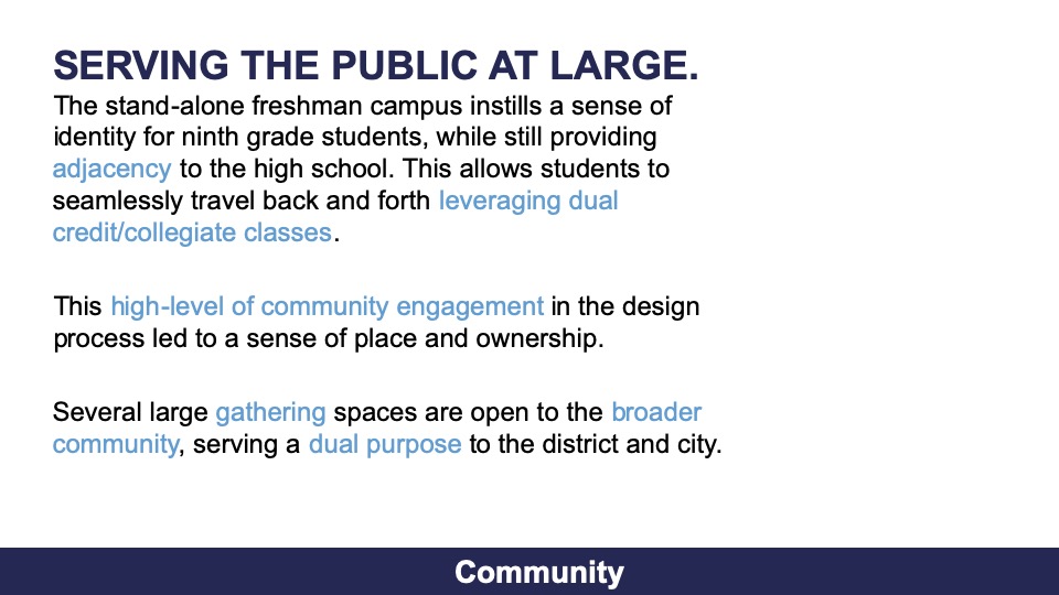 2019—Becky Lowery Freshman Center | Texas School Architecture